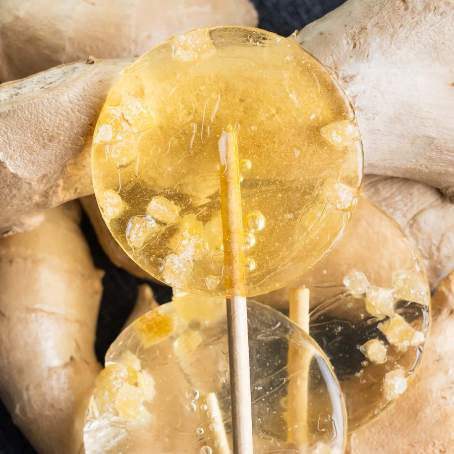 Ginger Honey Lollipops: Real Ginger, No Corn Syrup | Bee Inspired Goods